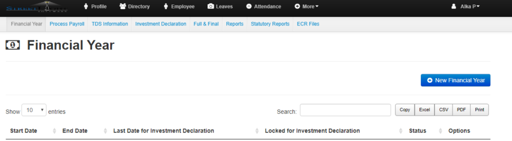 Payroll – Financial Year – EasyHR Knowledge base