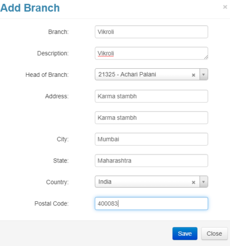 Settings /Organization /Branch – EasyHR Knowledge base