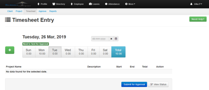 Timesheet – Timsheet Entry – EasyHR Knowledge base