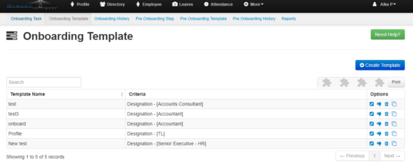 On Boarding – Template – EasyHR Knowledge base