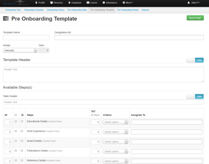 OnBoarding – Pre OnBoarding Template – EasyHR Knowledge base