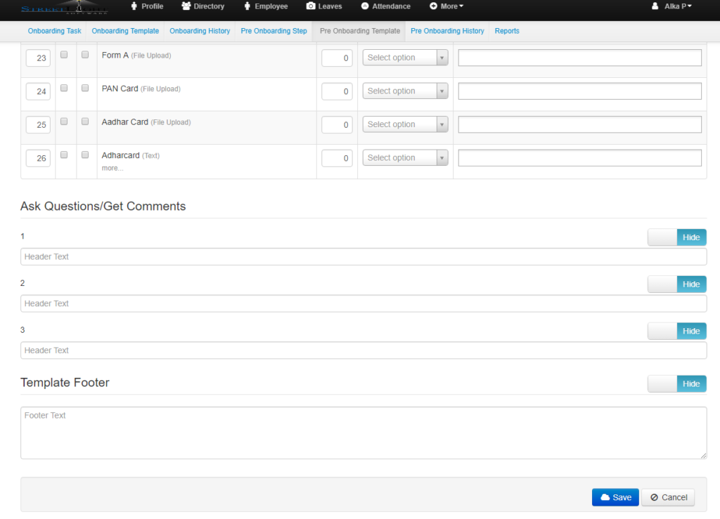 OnBoarding – Pre OnBoarding Template – EasyHR Knowledge base