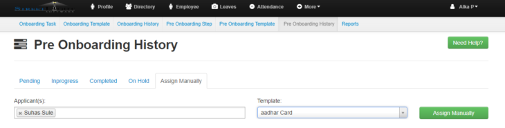 On Boarding – Pre OnBoarding History – EasyHR Knowledge base