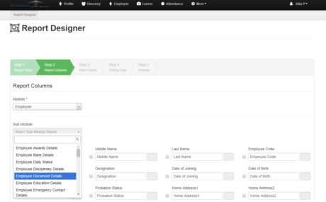 Report Designer – EasyHR Knowledge base