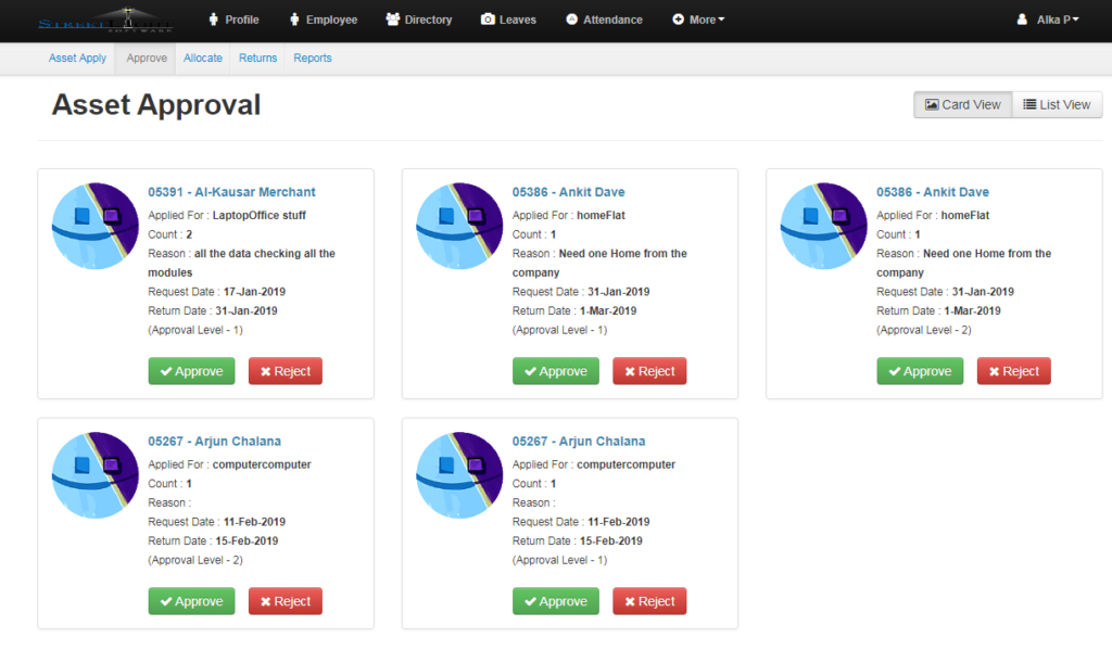 Asset – Approve – EasyHR Knowledge base