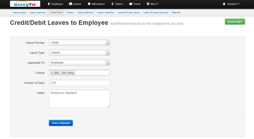 EasyHR Knowledge base