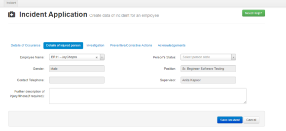 Incident – EasyHR Knowledge base