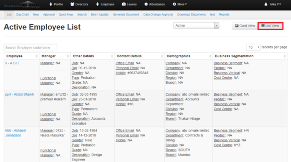 Employee -List – EasyHR Knowledge base