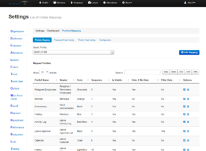 Settings /Dashboard /Portlets Mapping – EasyHR Knowledge base