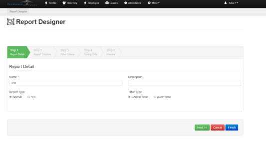 Report Designer – EasyHR Knowledge base