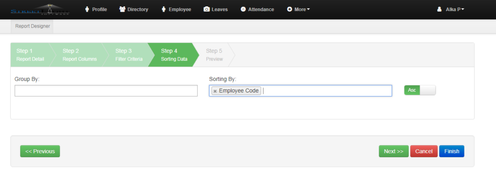 Report Designer – EasyHR Knowledge base