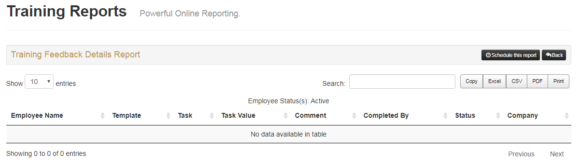Training – Reports – EasyHR Knowledge base